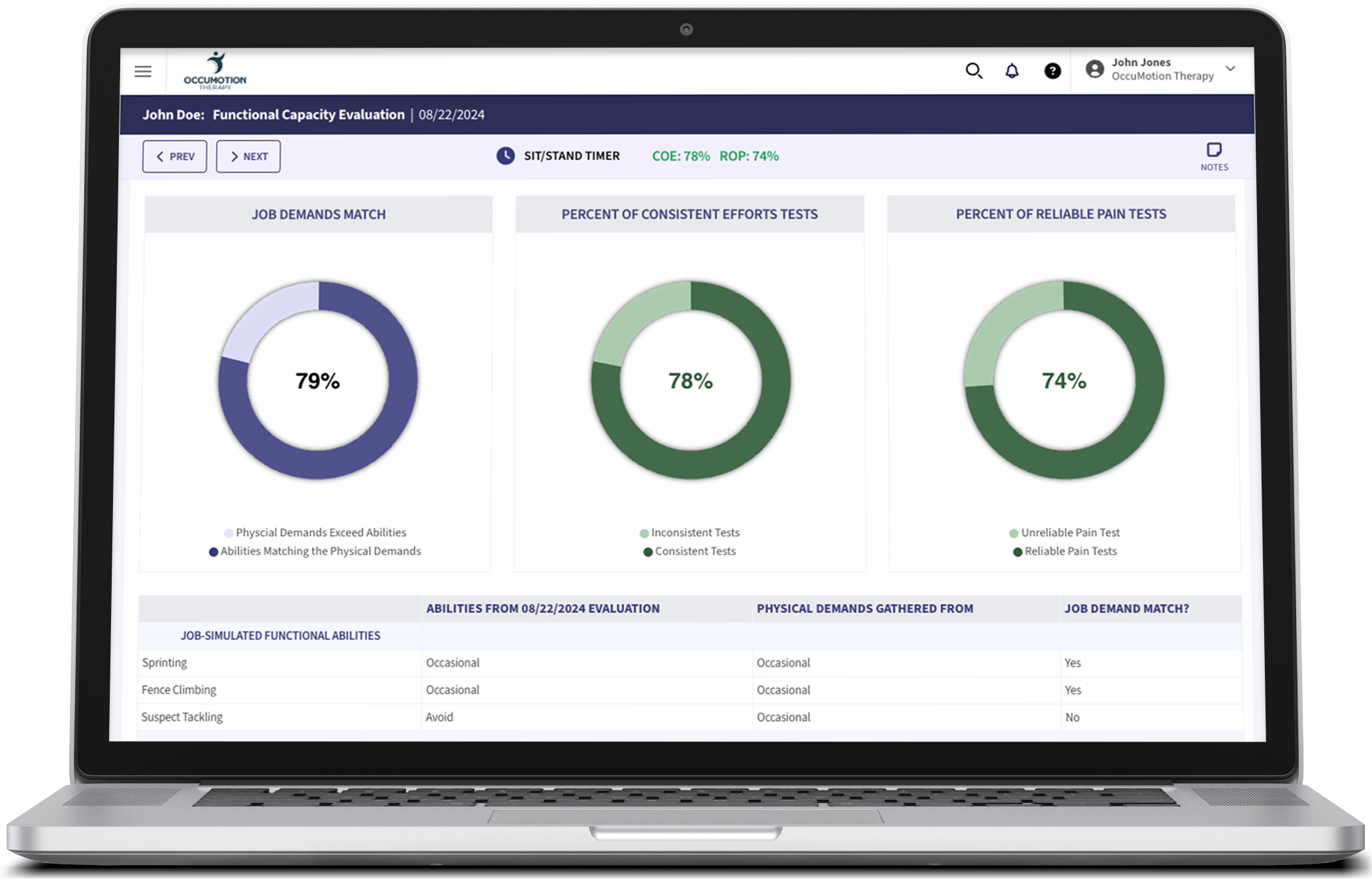 Functional Capacity Evaluation (FCE) Software | OccuPro